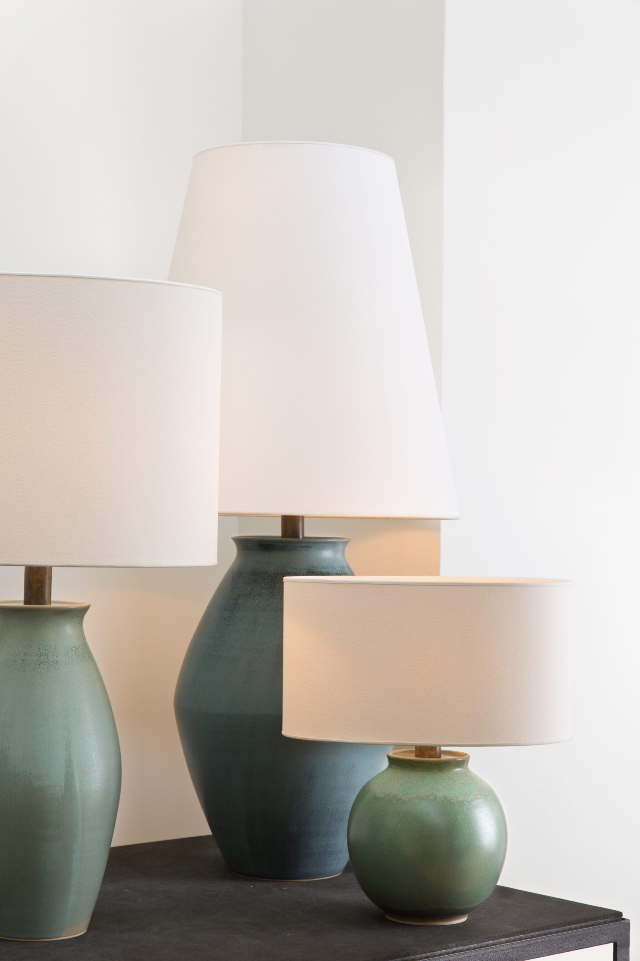 Blue, Green & Violet Perrochon Lamps at Bright on Presidio